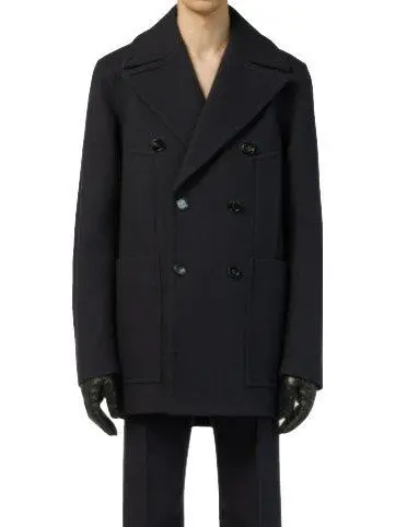 Bottega Veneta Double-breasted Cocoon Caban Coat - Blue