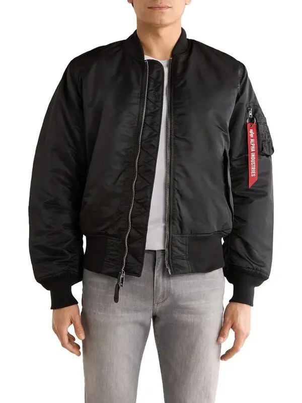 Alpha Industries Ma-1 Reversible Bomber Jacket - Black/gunmetal