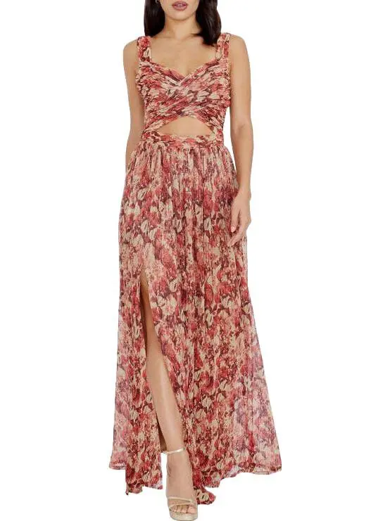 Dress The Population Mirabella Evening Gown - Rouge Multi