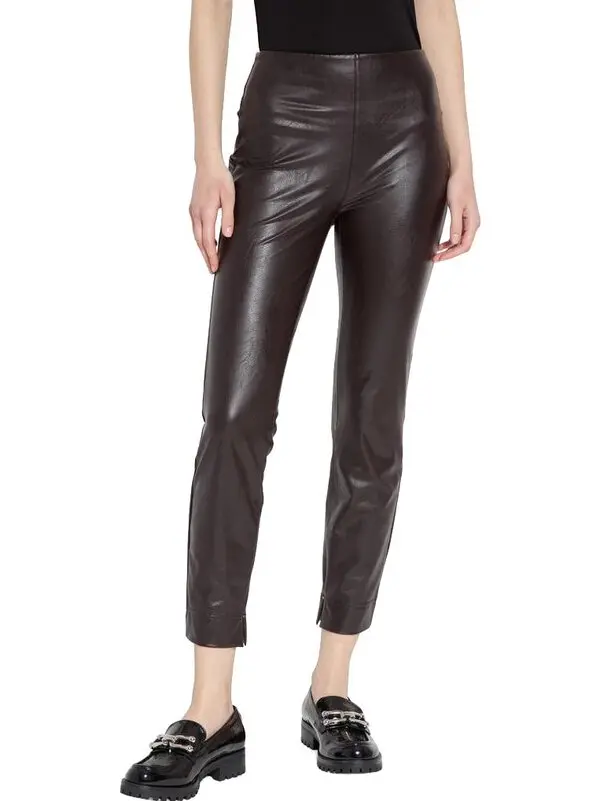 Lyssé Katherine Faux Leather Toothpick Leggings - Double Espresso