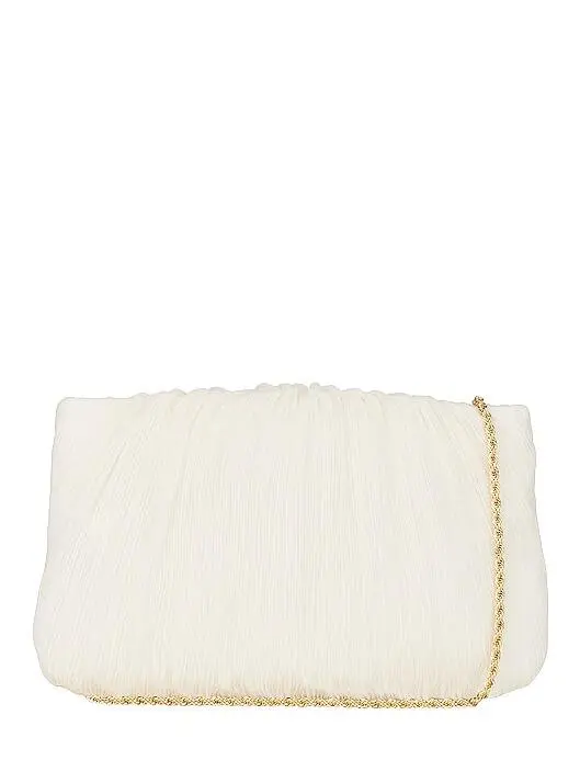 LOEFFLER RANDALL Brit Flat Pleated Pouch - Pearl