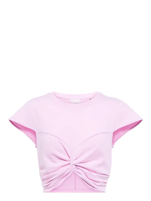 Isabel Marant Zineae Cropped Cotton Top - Pink