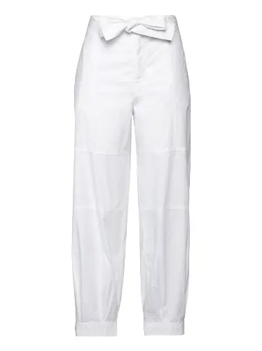 MERCI Cotton-blend Straight Leg Pants - White