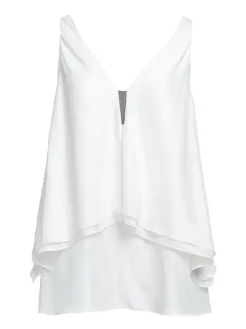 Brunello Cucinelli Embellished Satin Top - White