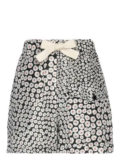 Stella McCartney Printed Wide Leg Shorts - Black