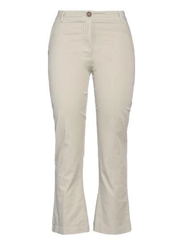 MANILA GRACE Bootcut Stretch Gabardine Pants - Light Grey