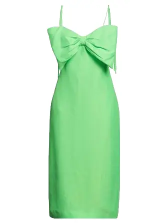 MSGM Lime Viscose Midi Dress - Green