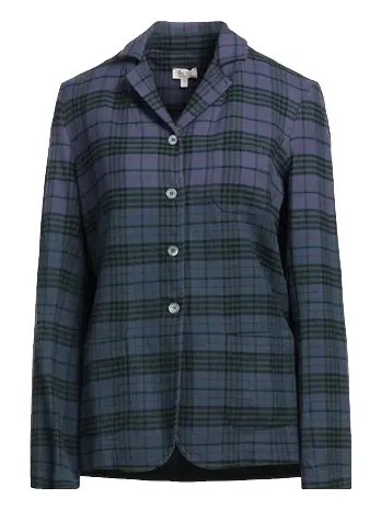 HER SHIRT HER DRESS Flannel Blazer - Purple