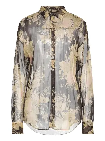 Dsquared2 Floral-print Crepe Shirt - Beige