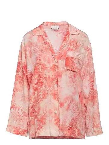 Alexander McQueen Floral Print Silk Crepe Shirt - Pink