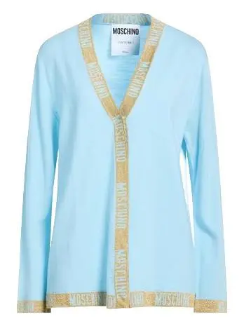 Moschino Couture Sky Virgin Wool Cardigan - Blue