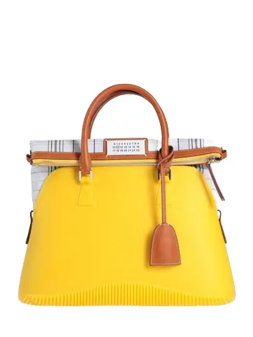 MAISON MARGIELA Tartan Patterned Tote - Yellow