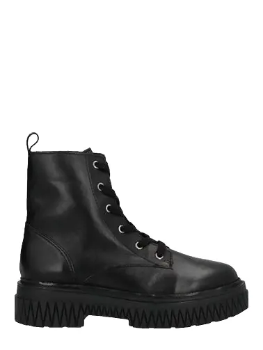 Schutz Ankle Leather Combat Boots - Black