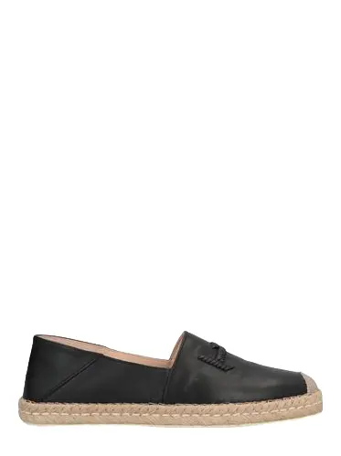 TOD'S Leather Espadrilles - Black
