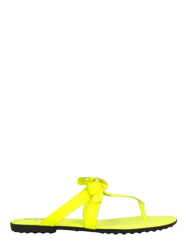 TOD'S Leather Thong Sandals - Yellow