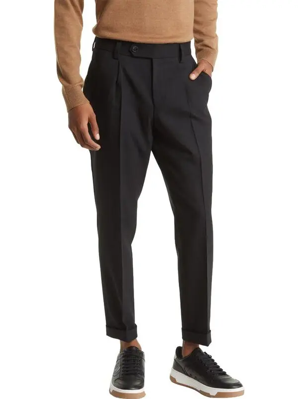 BOSS Perin Pleated Trousers - Black