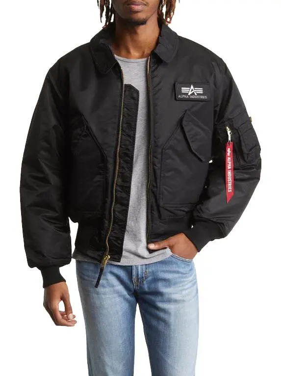 Alpha Industries Cwu 45/p Bomber Jacket - Black