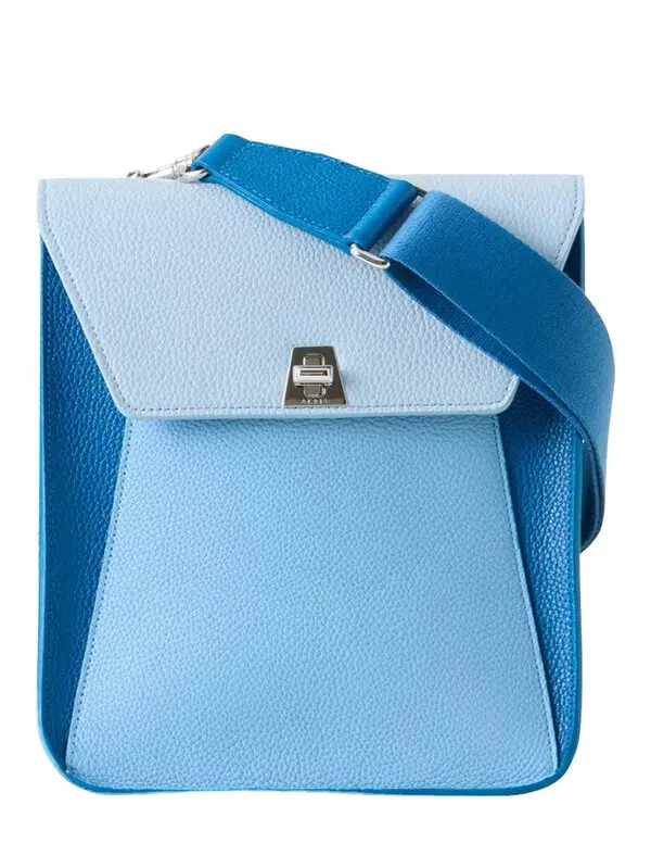 Akris Small Anouk Leather Crossbody Bag - Pastel-powder-royal Blue