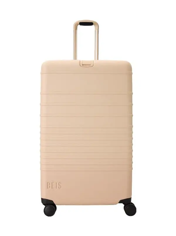 BEIS Large Check-in Roller Suitcase - Beige