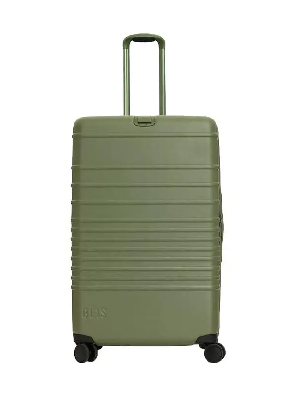 BEIS Large Check-in Roller Suitcase - Olive