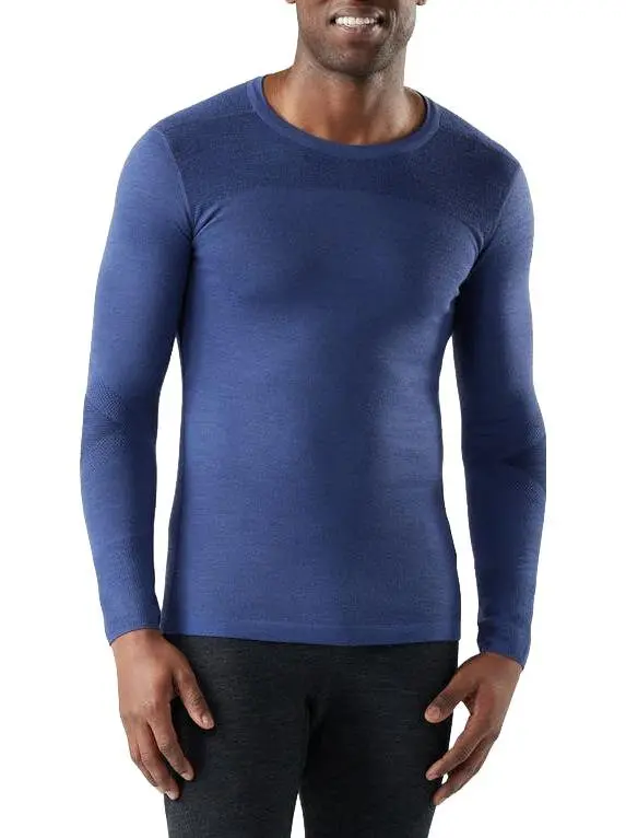 Smartwool Intraknit™ Thermal Base Layer Long Sleeve Merino Wool Blend Top - Nightfall Blue