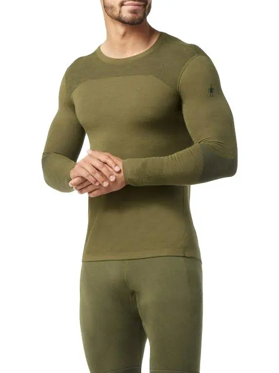 Smartwool Intraknit™ Thermal Base Layer Long Sleeve Merino Wool Blend Top - Winter Moss