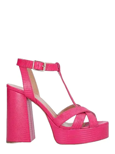 TWINSET Leather Sandals - Red