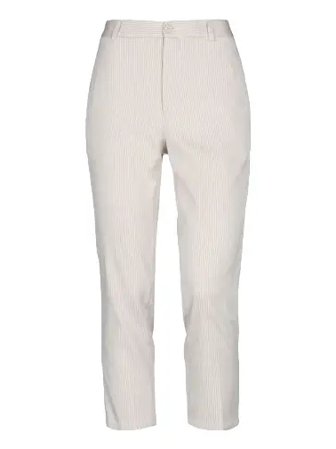 DONDUP Striped Cropped Tapered Pants - Beige