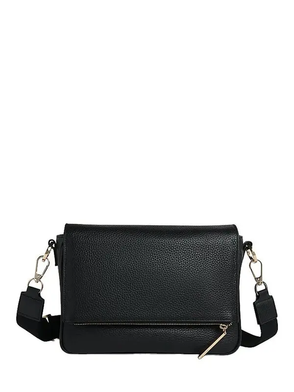 Whistles Bibi Leather Shoulder Bag - Black