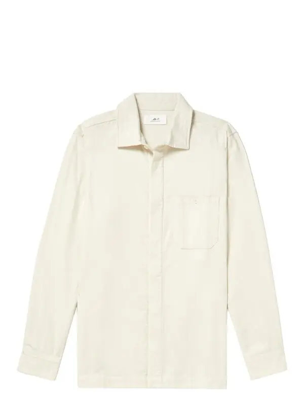 Mr P. Cotton-flannel Shirt Jacket - Neutrals
