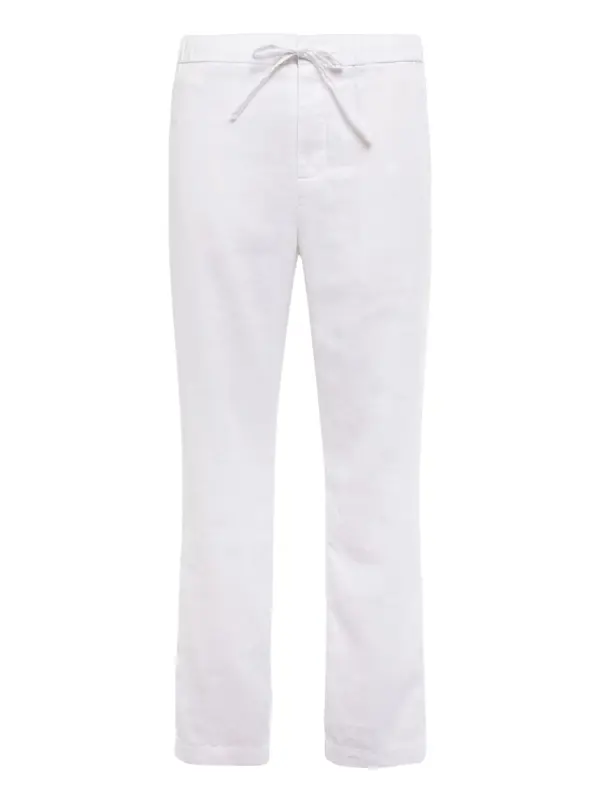 Frescobol Carioca Oscar Straight Linen And Cotton Chinos - White