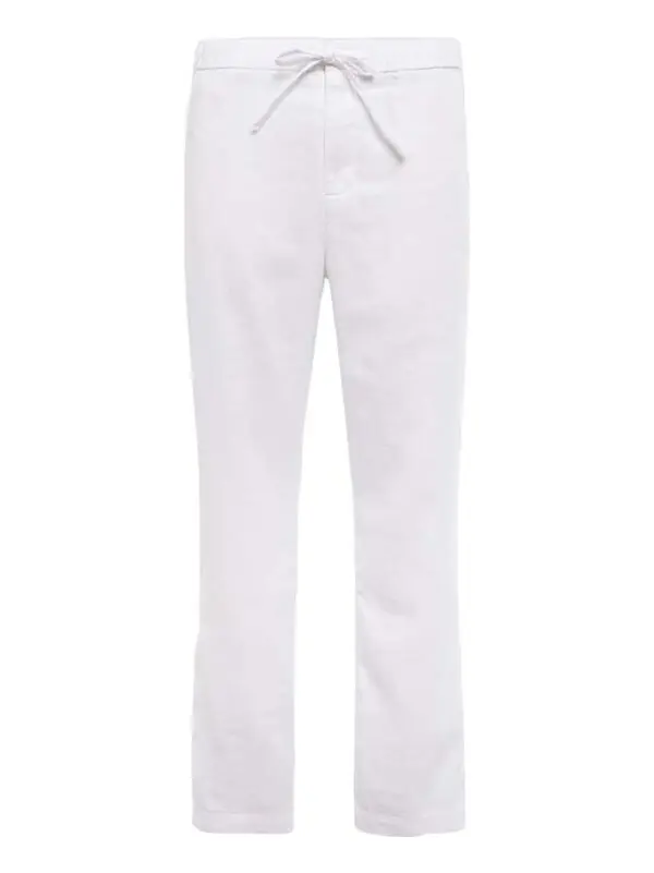Frescobol Carioca Oscar Straight Linen And Cotton Chinos - White
