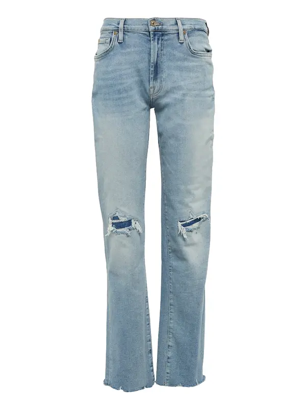 7 For All Mankind Ellie Mid-rise Jeans - Blue