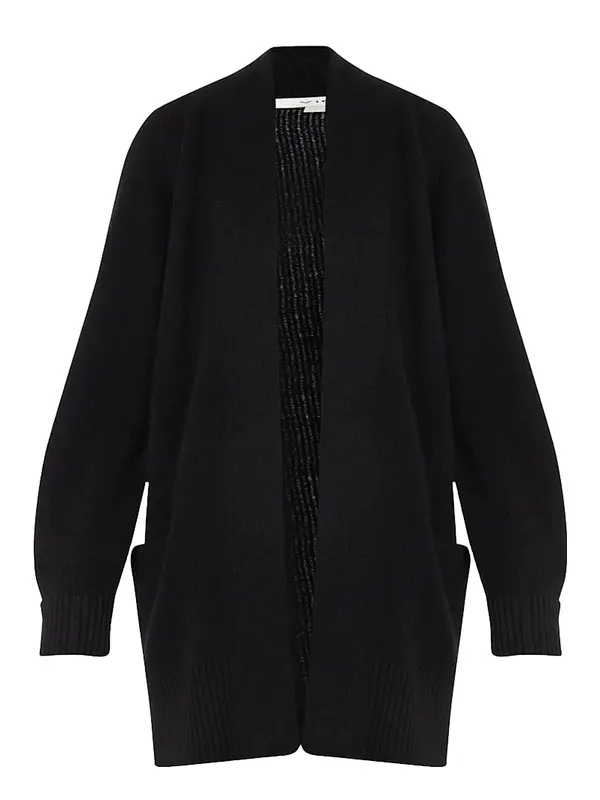 Vince Cashmere Shawl-collar Open-front Cardigan - Black