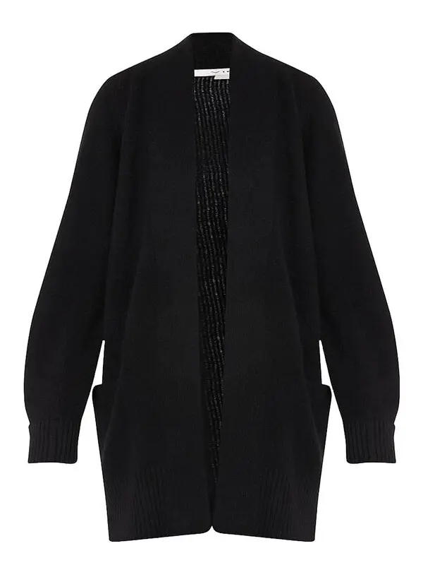 Vince Cashmere Shawl-collar Open-front Cardigan - Black