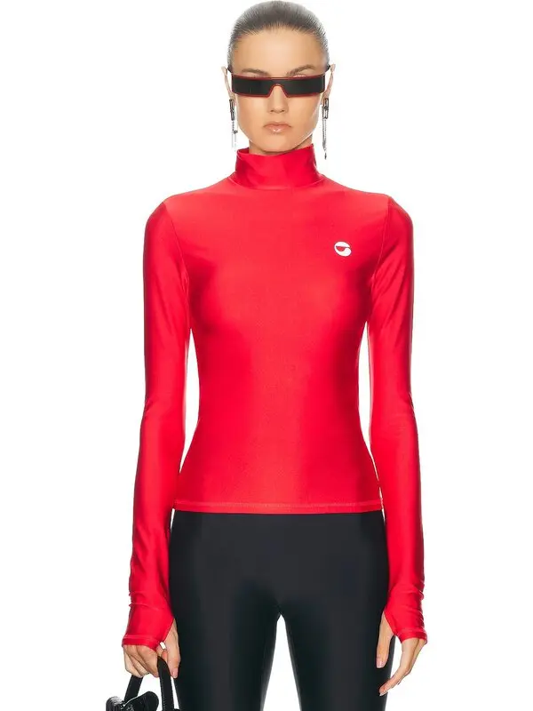 Coperni Tight High Neck Top - Red