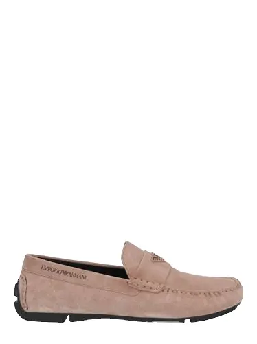 Emporio Armani Leather Loafers - Beige