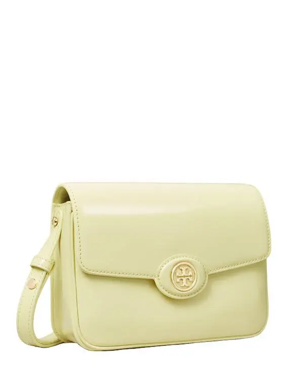 Tory Burch Robinson Spazzolato Shoulder Bag - Lemon
