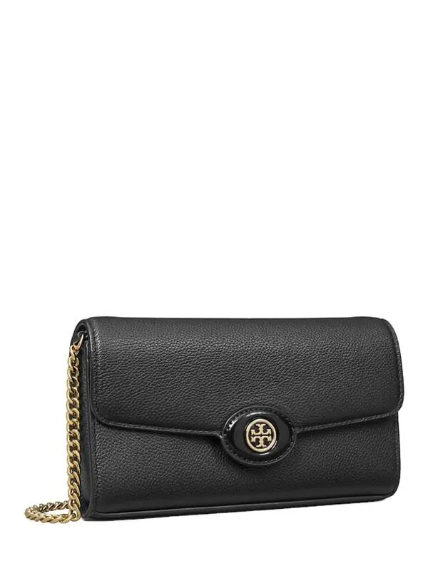 Tory Burch Robinson Pebbled Crossbody - Black