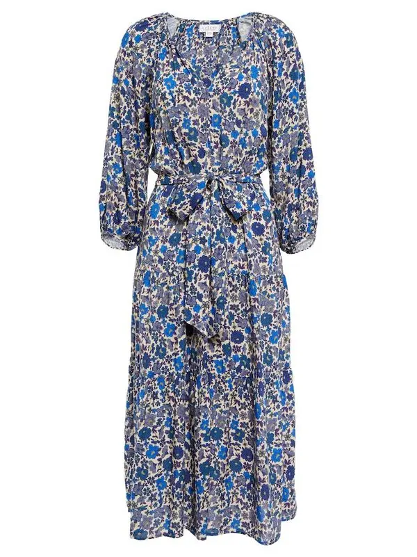 Velvet By Graham & Spencer Maddy Floral Midi Dress - Blue