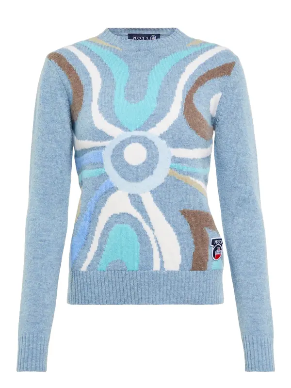 Emilio Pucci X Fusalp Marmo Wool Sweater - Blue