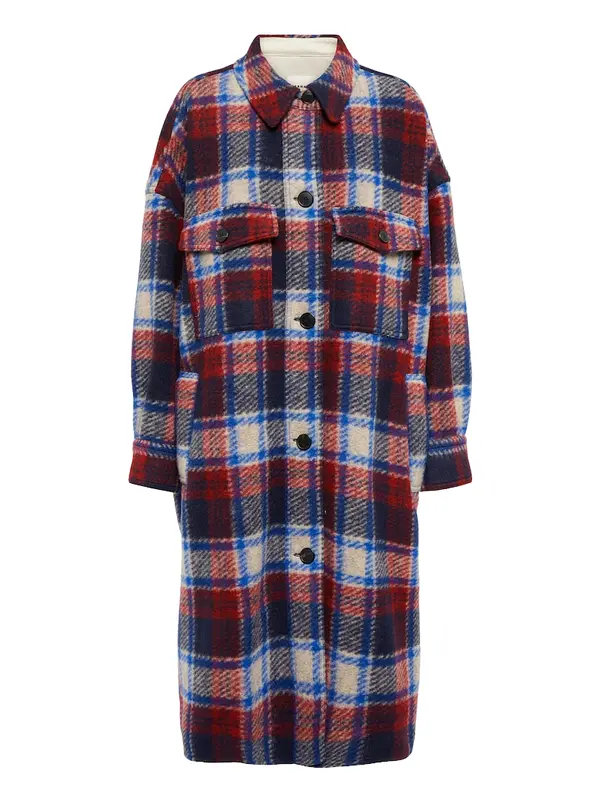 MARANT ETOILE Fontizi Checked Coat - Multicoloured