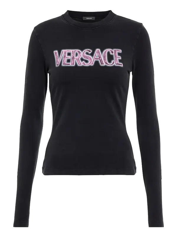 Versace Goddess Logo Long-sleeve T-shirt - Multicoloured