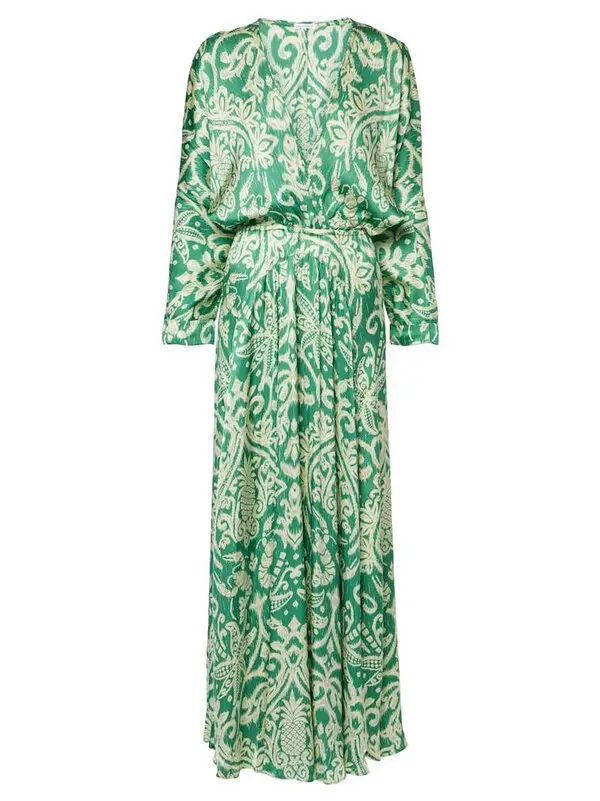 Poupette St Barth Ilona Printed Maxi Dress - Green