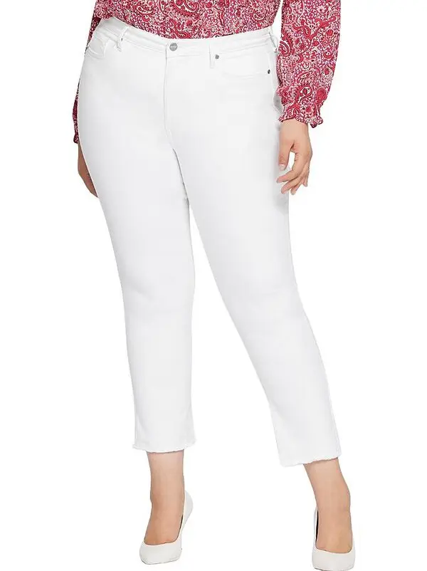 NYDJ Sheri High-rise Slim Ankle Jeans - Optic Whit