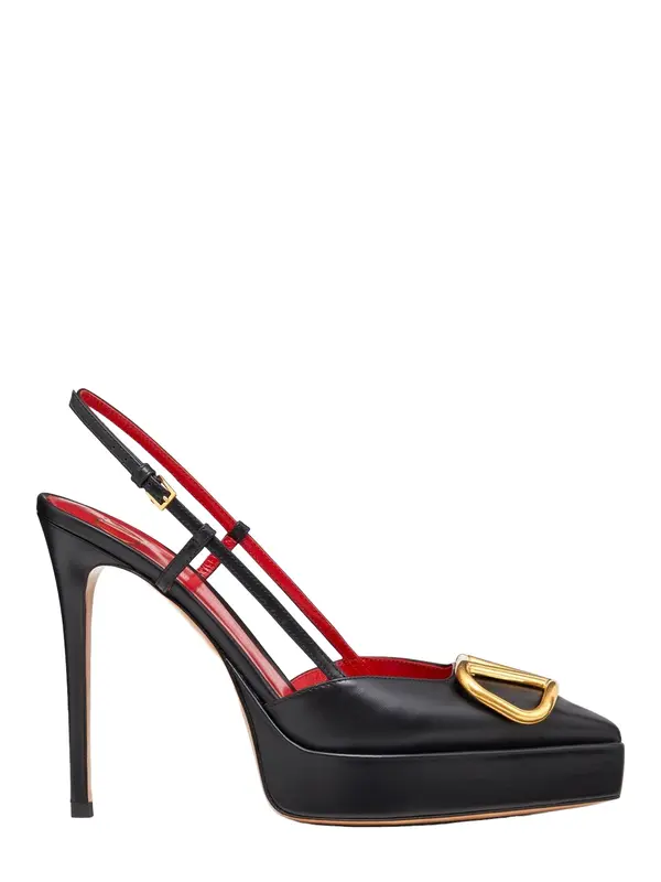 Valentino Garavani 120mm Vlogo Signature Slingback Pumps - Black