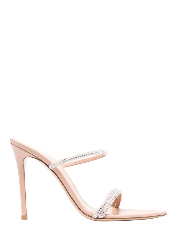 GIANVITO ROSSI Cannes 105mm Suede Sandals - Neutrals