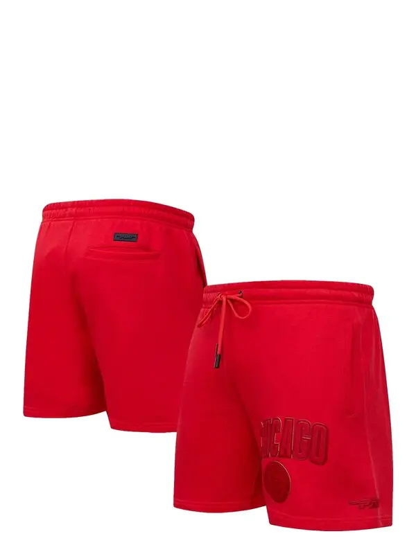 PRO STANDARD Chicago Cubs Triple Classic Shorts - Red