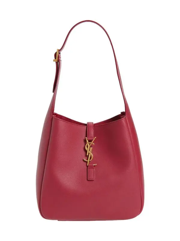 Saint Laurent Small Le 5 À 7 Leather Hobo - Raspberry Pink