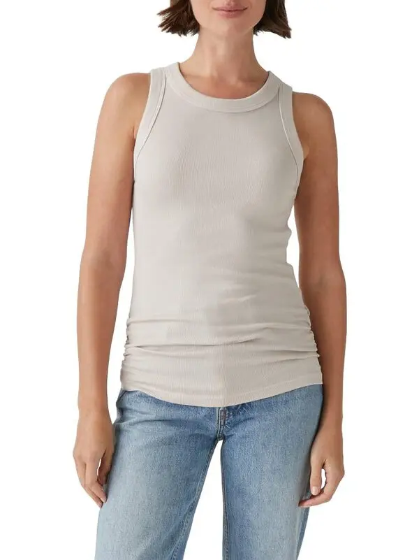 Michael Stars Halley Ruched Tank - Cement